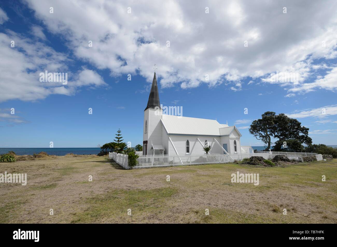 Christian White Maori Church in Raukokore, East Cape, North Island, New ...