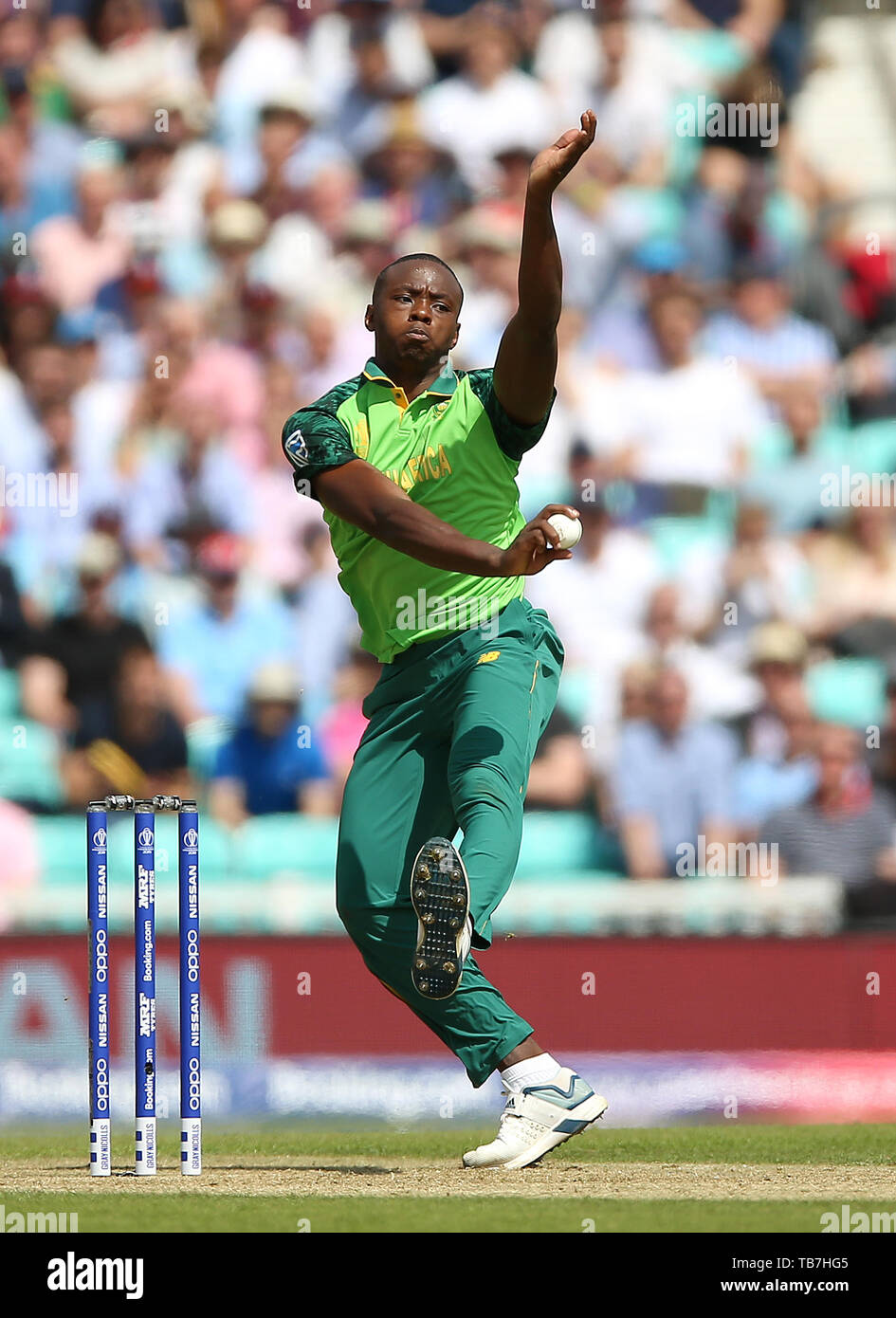 South Africa's Kagiso Rabada during the ICC Cricket World Cup group ...