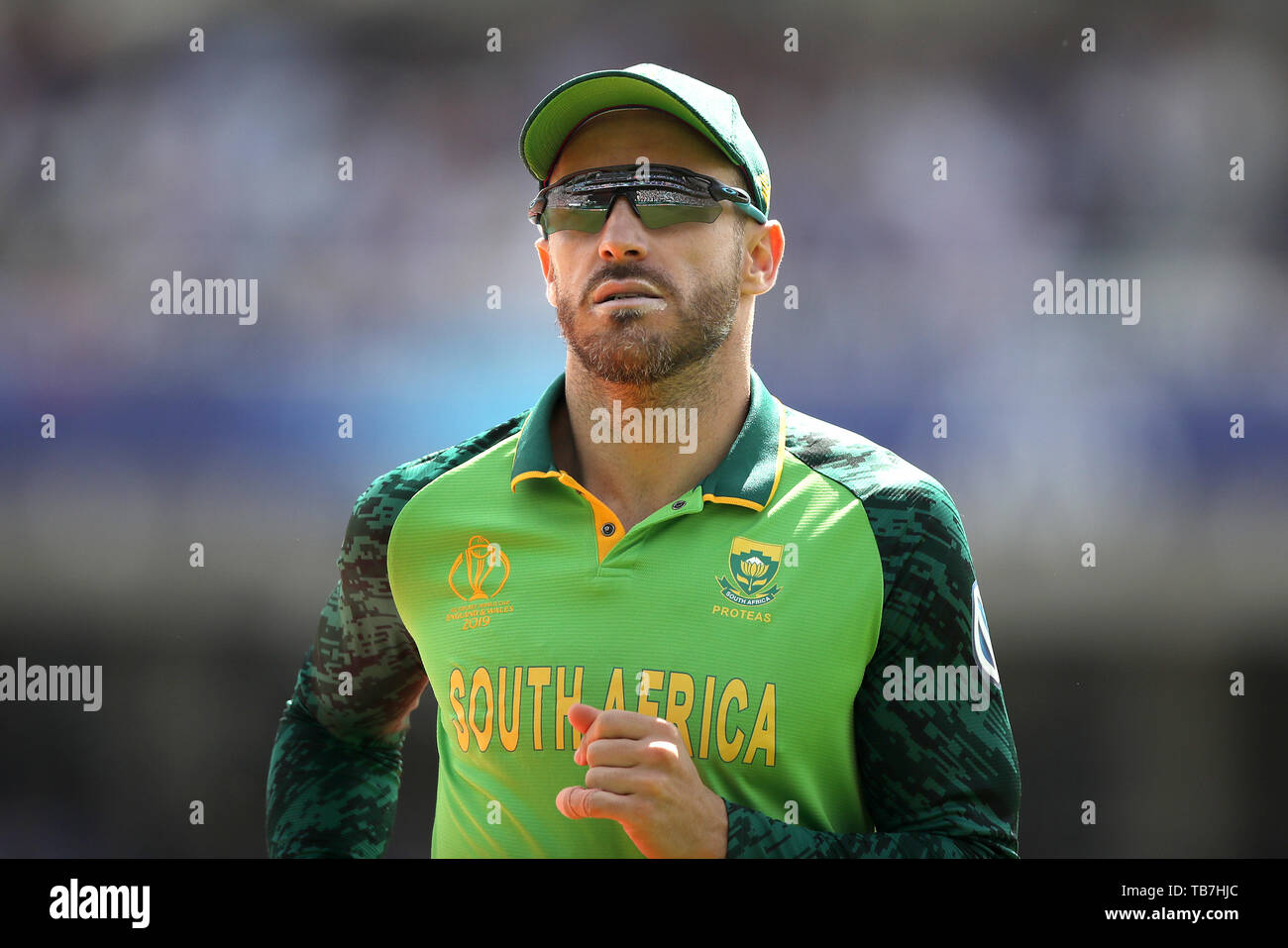 South Africa's Faf du Plessis during the ICC Cricket World Cup group ...