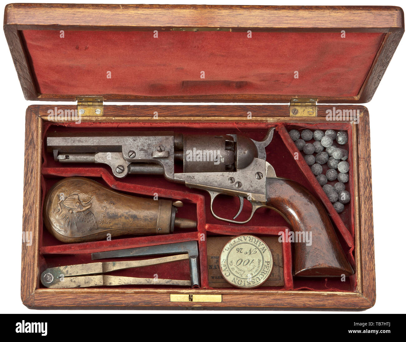 A Colt Model 1849 Pocket Revolver in its case, Cal..31, no. 88359 ...