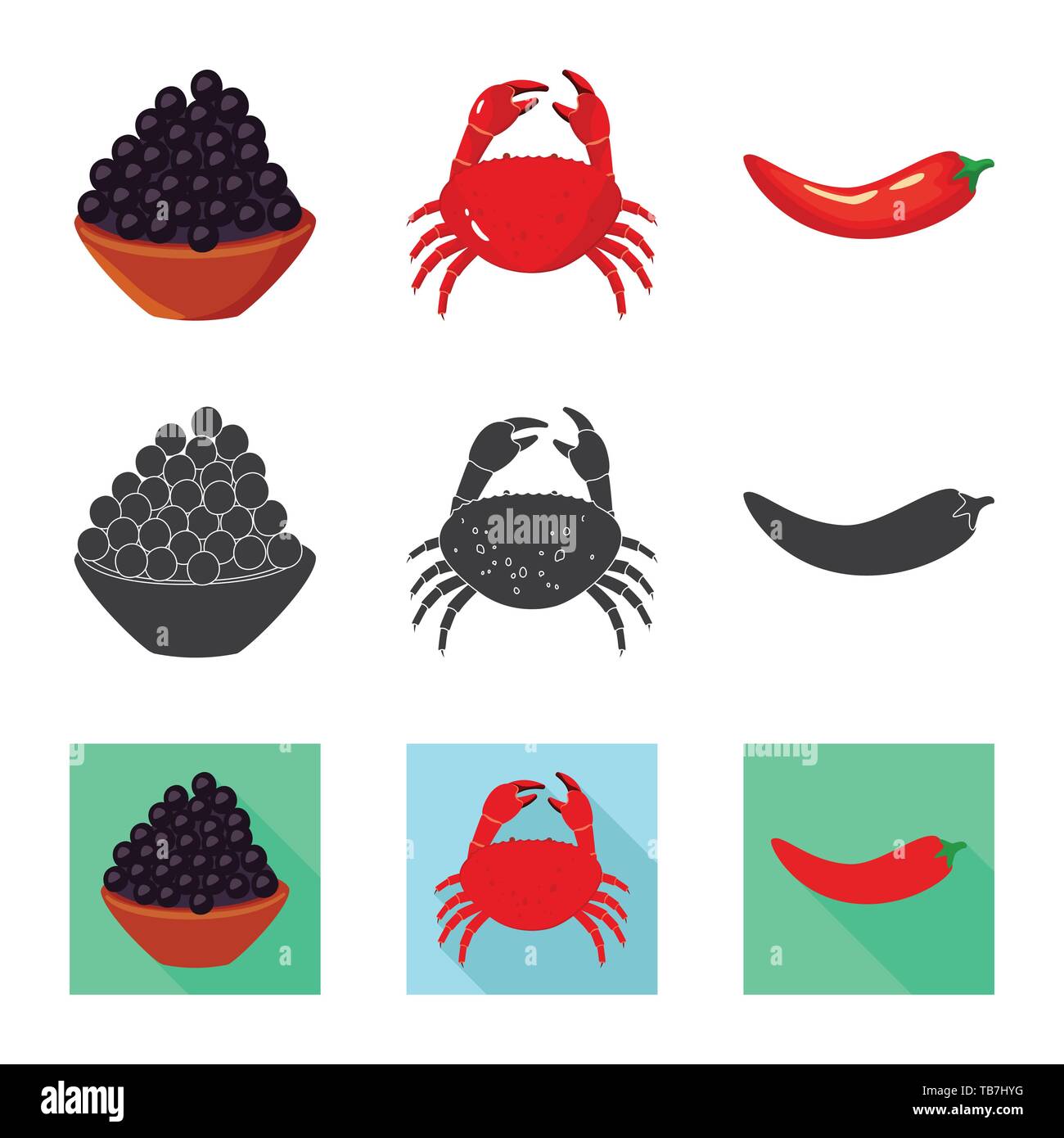 Vector design of taste and product icon. Set of taste and cooking stock ...