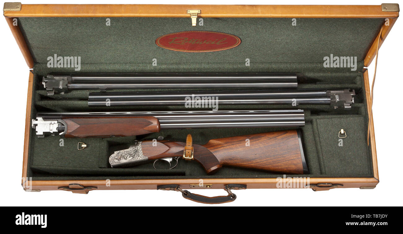 LONG ARMS, MODERN HUNTING WEAPONS, shotgun set Rottweil with three ...