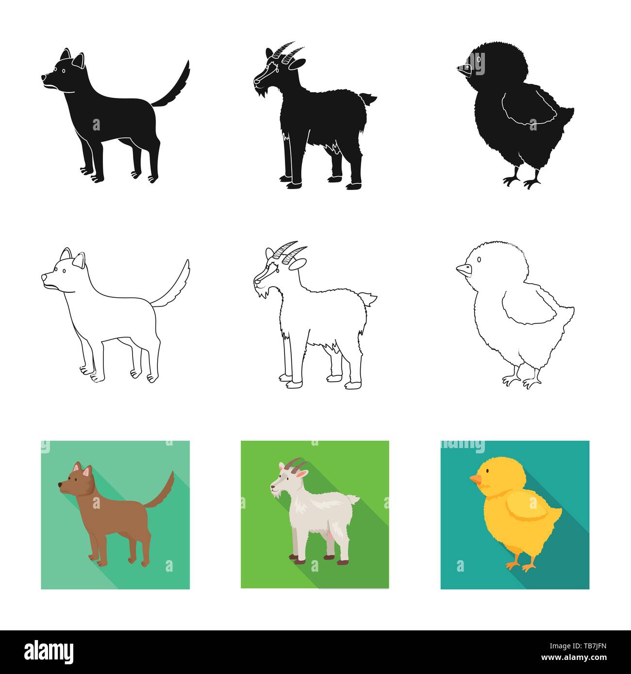 Isolated object of breeding and kitchen sign. Collection of breeding ...