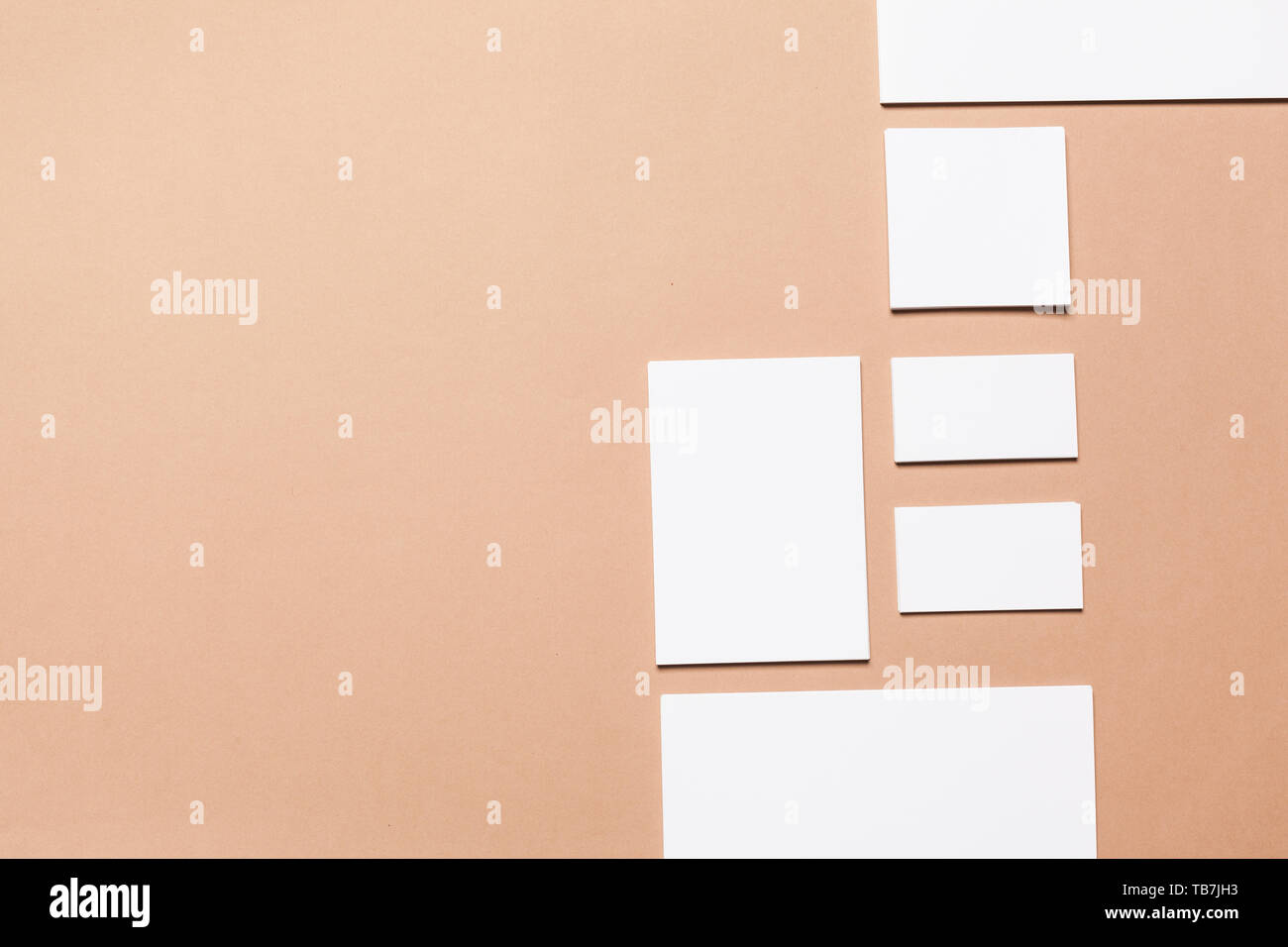 Mock up on beige background Stock Photo - Alamy