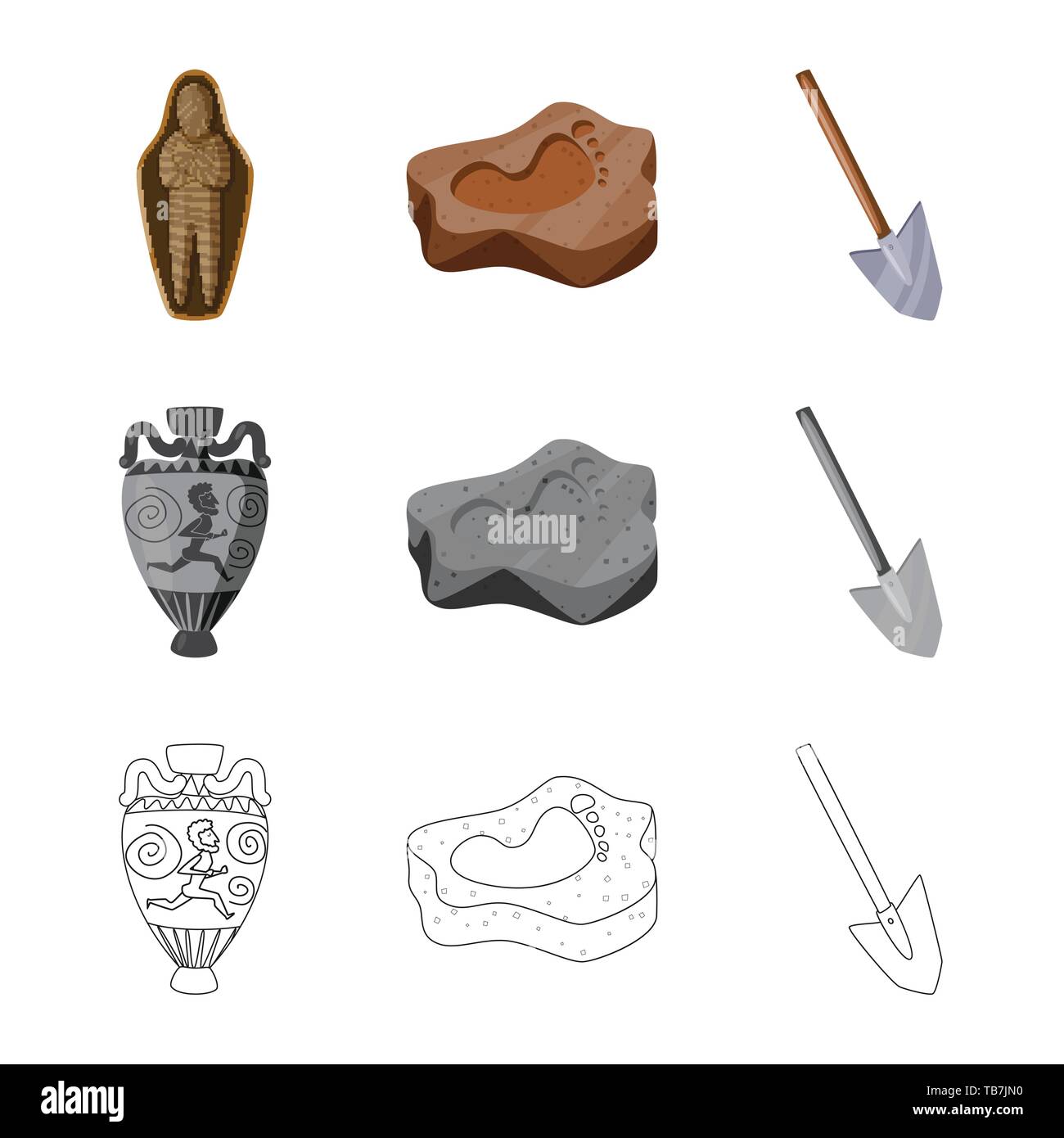 Isolated object of story and items symbol. Collection of story and ...