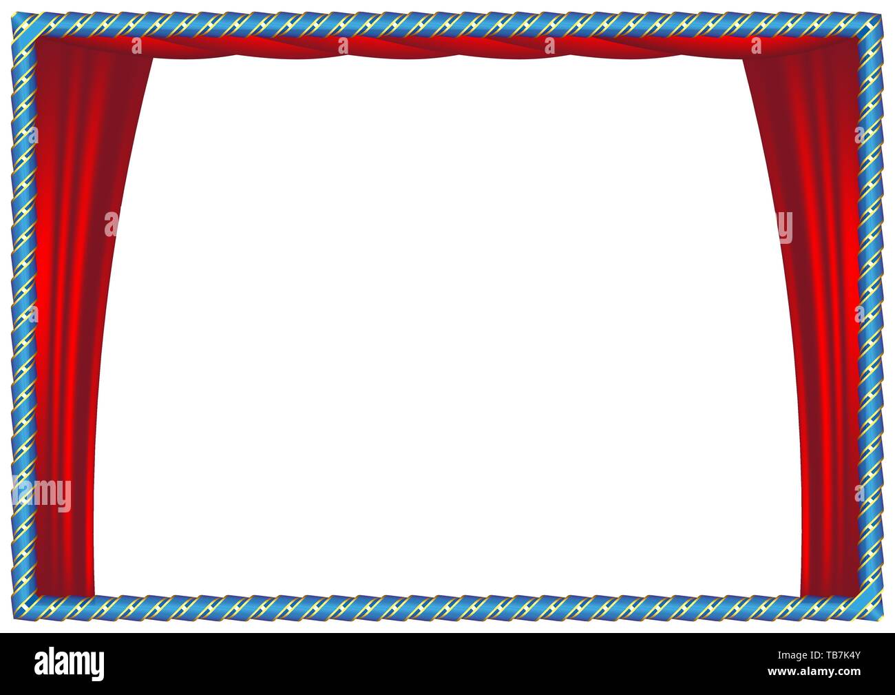 Blue frame with ribbon. Luxury vintage border. Vector Illustration ...