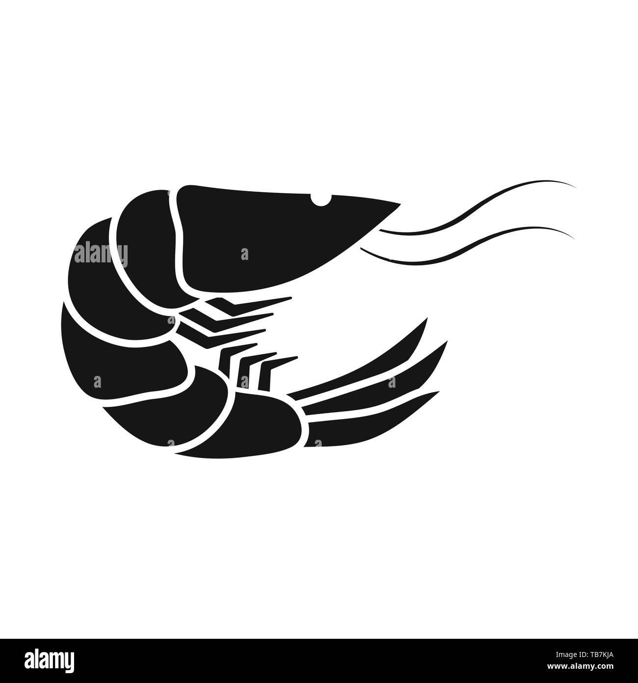 Vector design of prawn and creature symbol. Set of prawn and fresh ...