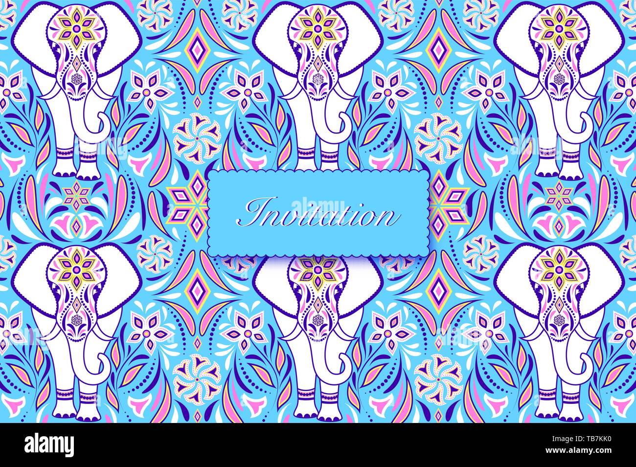 Colorful invitation card Stock Vector Image & Art - Alamy