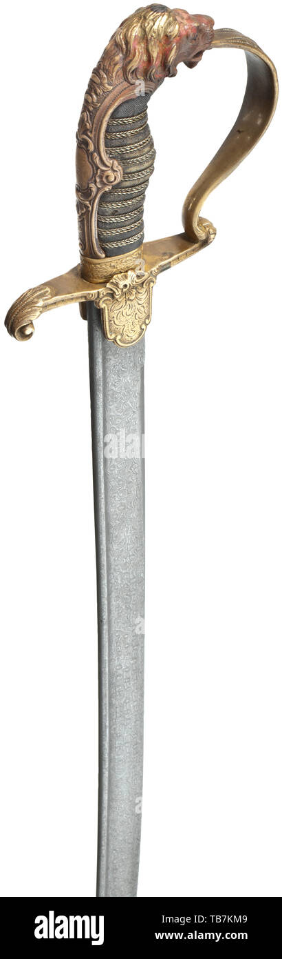 A lions head sabre for officers of the cavalry hi-res stock photography ...