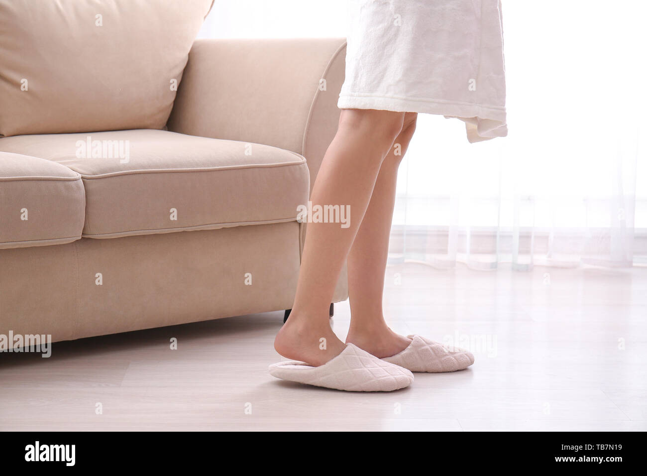 Dressing gown slippers hi-res stock photography and images - Alamy