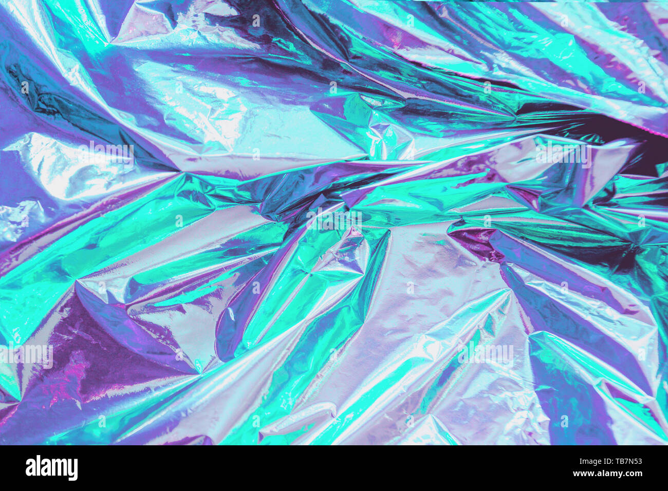 Abstract trendy holographic background. Real texture in pale violet and ...