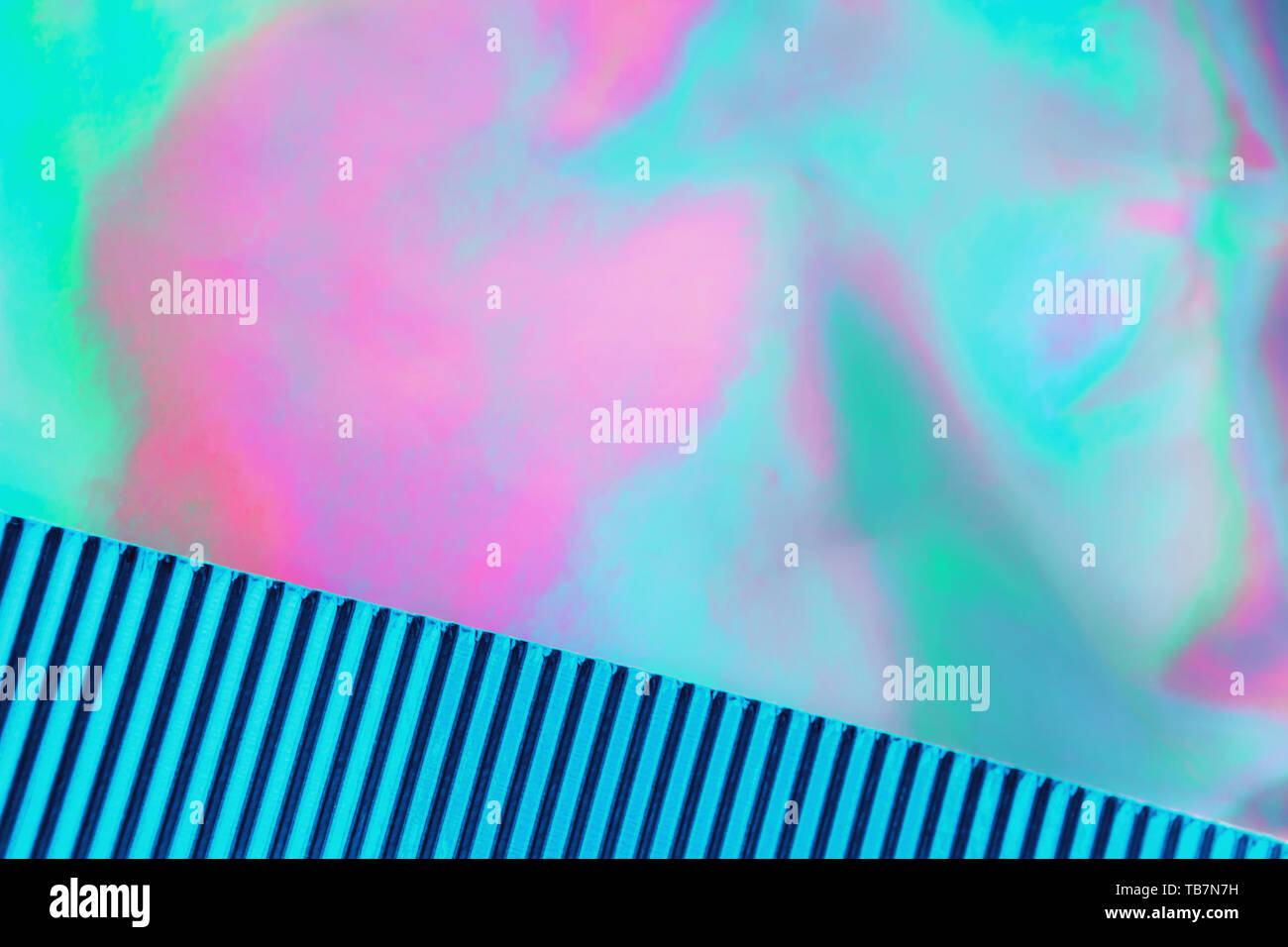 Abstract trendy mint colored holographic background with turquoise ...