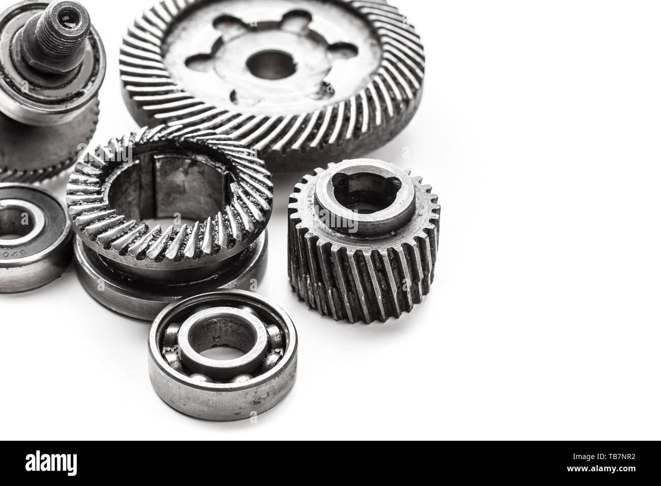 Gear metal wheels, isolated on white background Stock Photo - Alamy