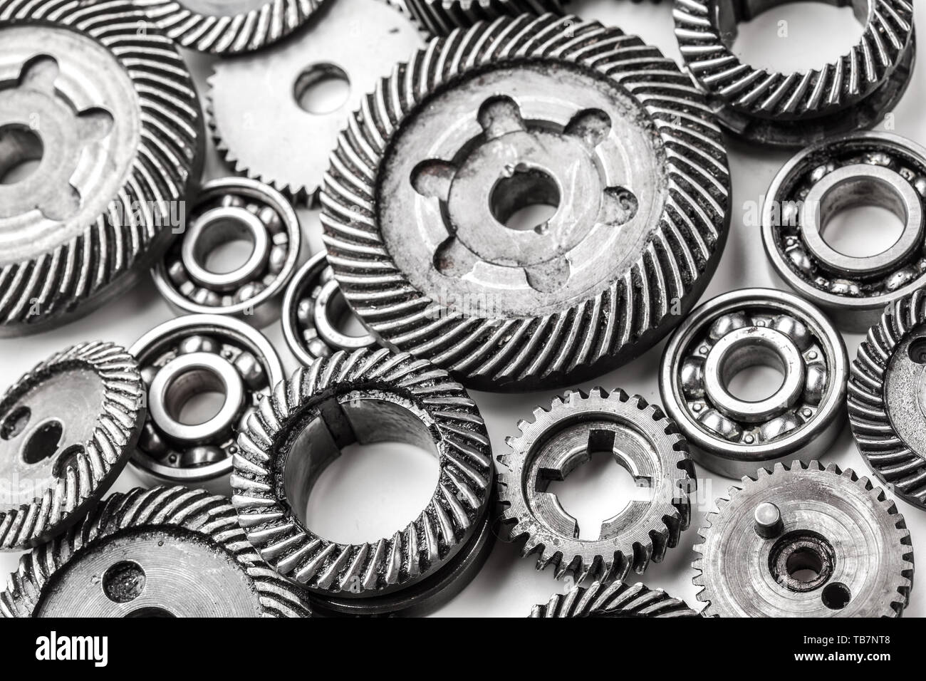 Gear metal wheels, isolated on white background Stock Photo - Alamy