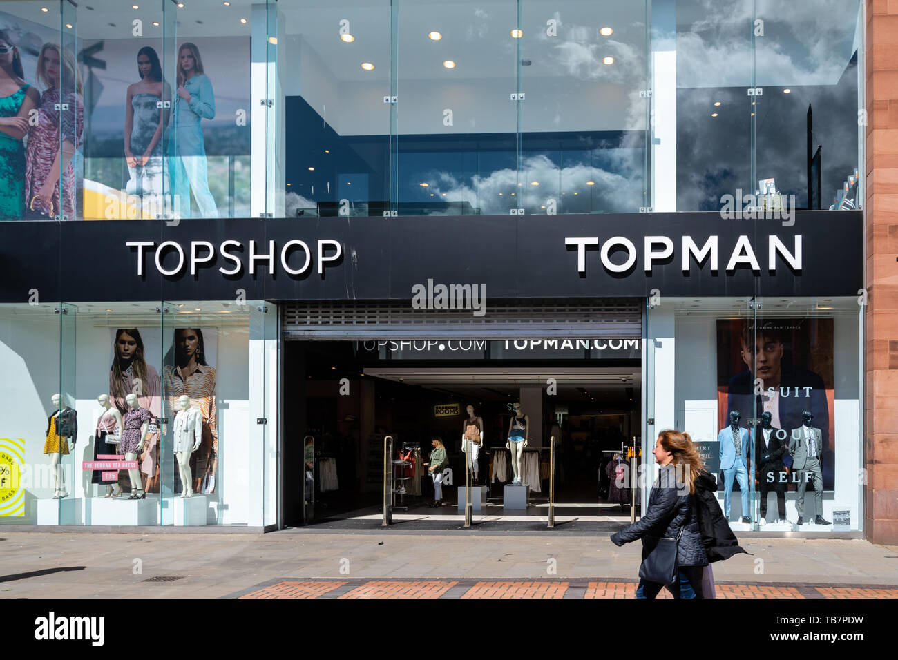 Swindon, United Kingdom - May 04 2019: The Frontage of TopShop and ...