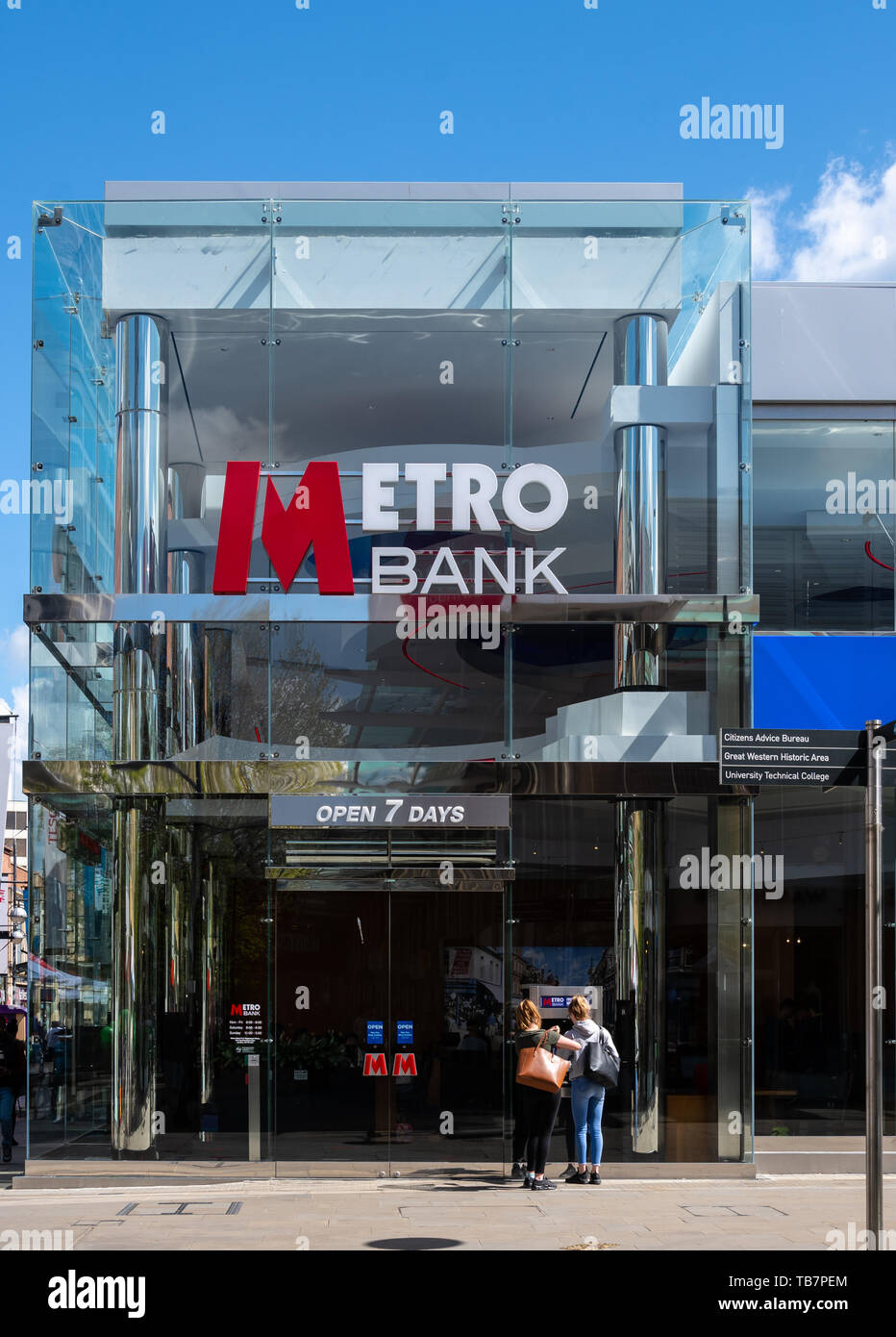Swindon, United Kingdom - May 04 2019: The Frontage of Metro bank ...