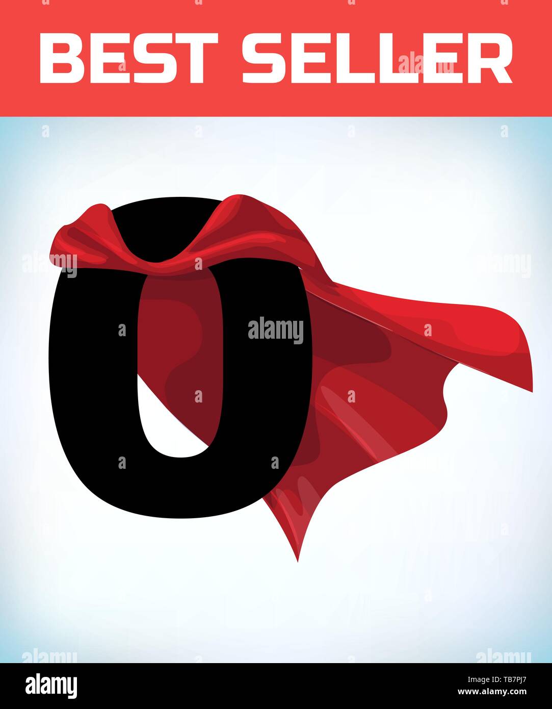 zero in red hero cape. Super cloak. Super power. Power concept ...