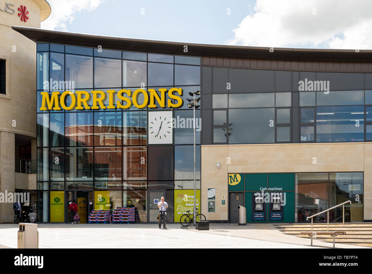 Swindon, United Kingdom - May 04 2019: The entrance to Morrisons ...