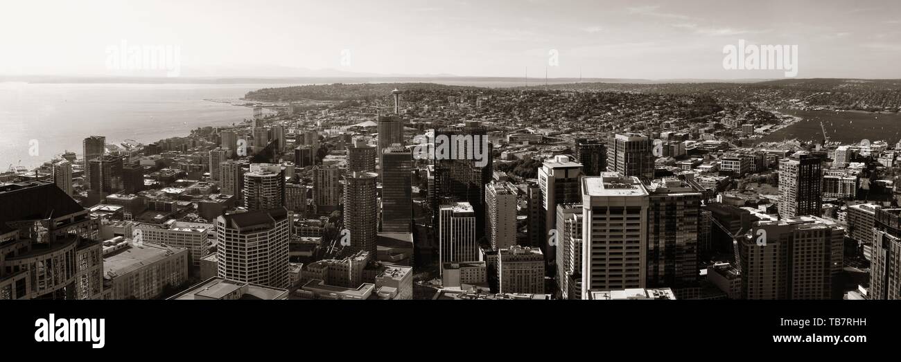 Seattle rooftop view with city urban architecture Stock Photo - Alamy