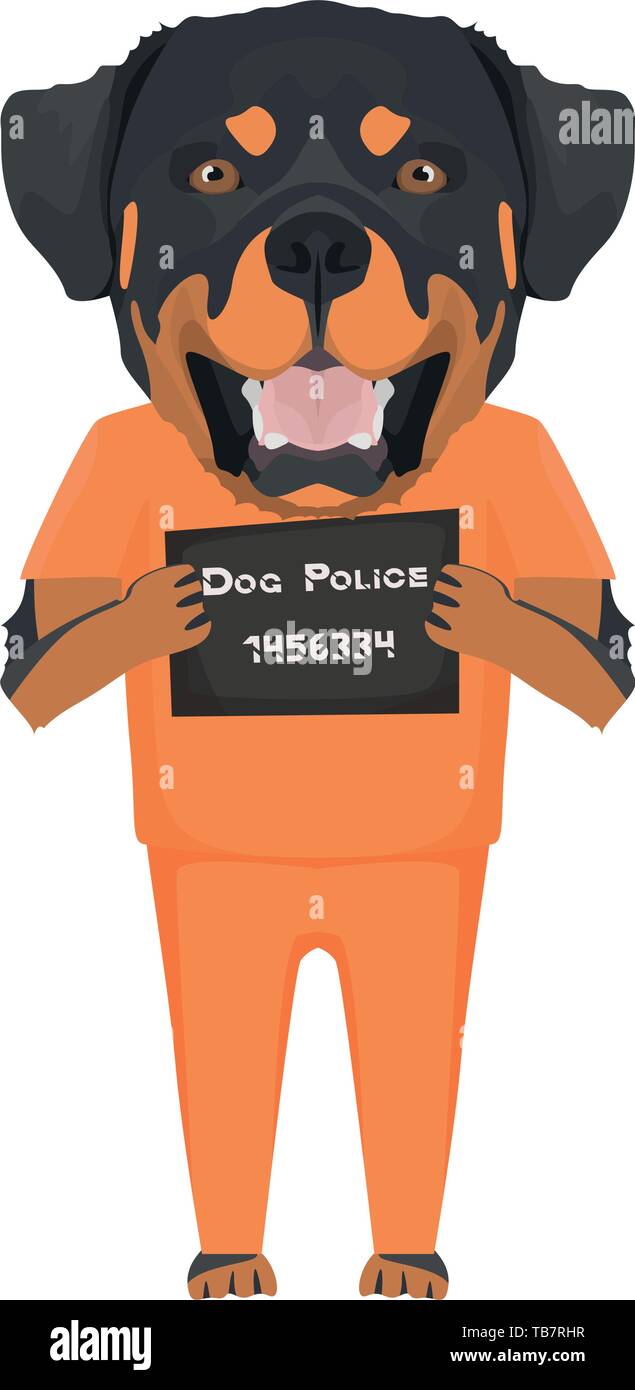 Cartoon Mean Face Growling Rottweiller