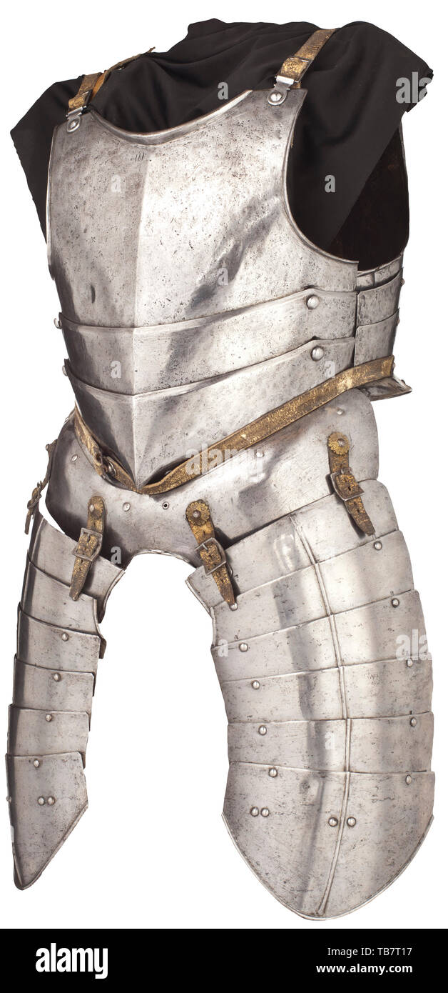 A German cuirass of shot-proof weight, late 16th century, Comprising ...