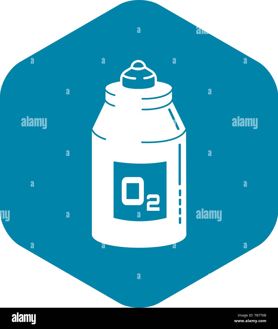 Oxygen bottle icon, simple style Stock Vector Image & Art - Alamy