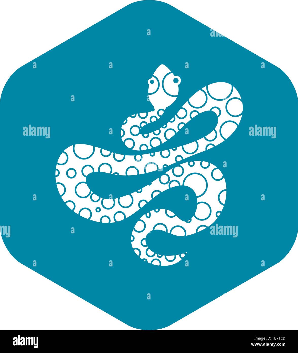 Black dotted snake icon, simple style Stock Vector Image & Art - Alamy
