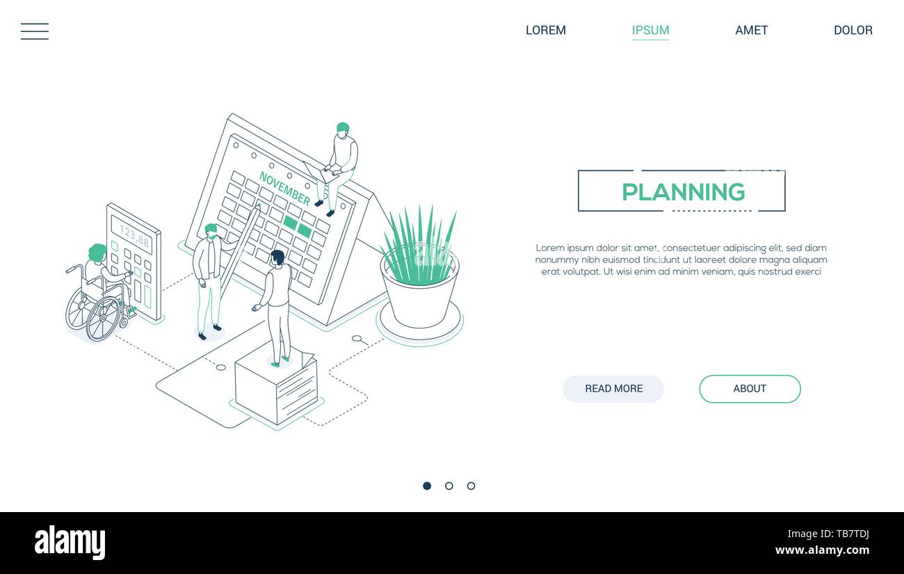 Planning line design style Stock Vector Images - Alamy