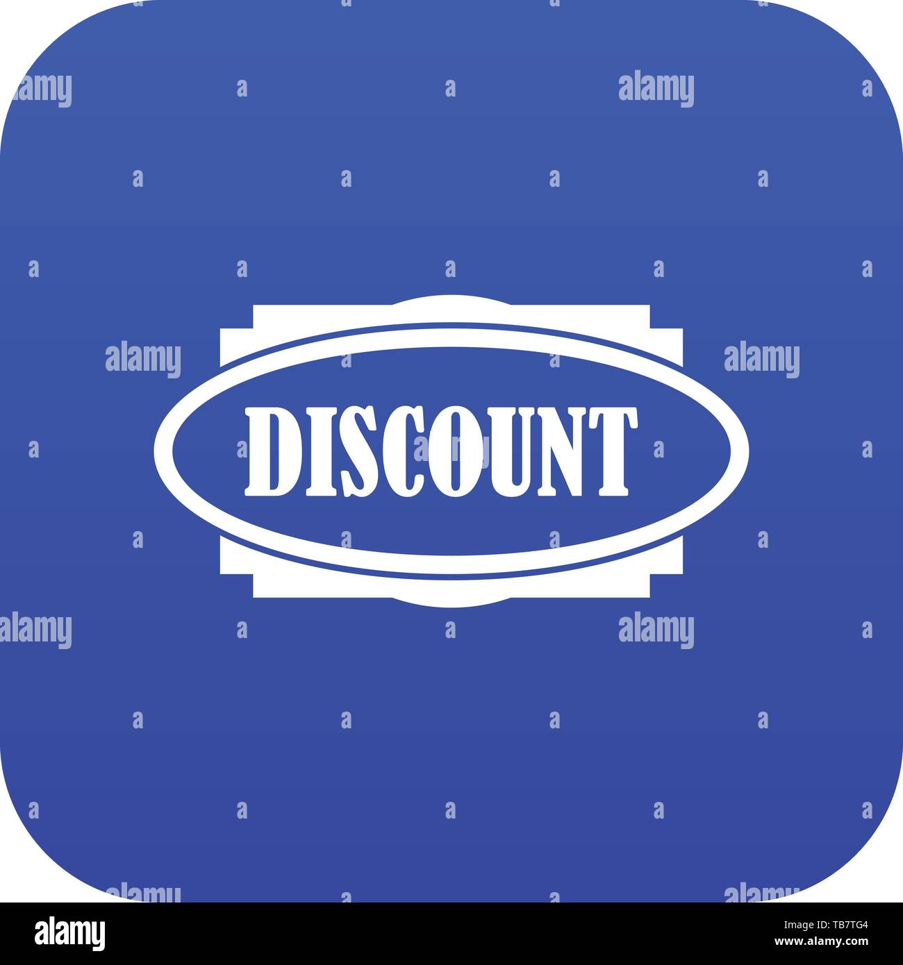 Discount oval label icon digital blue Stock Vector Image & Art - Alamy