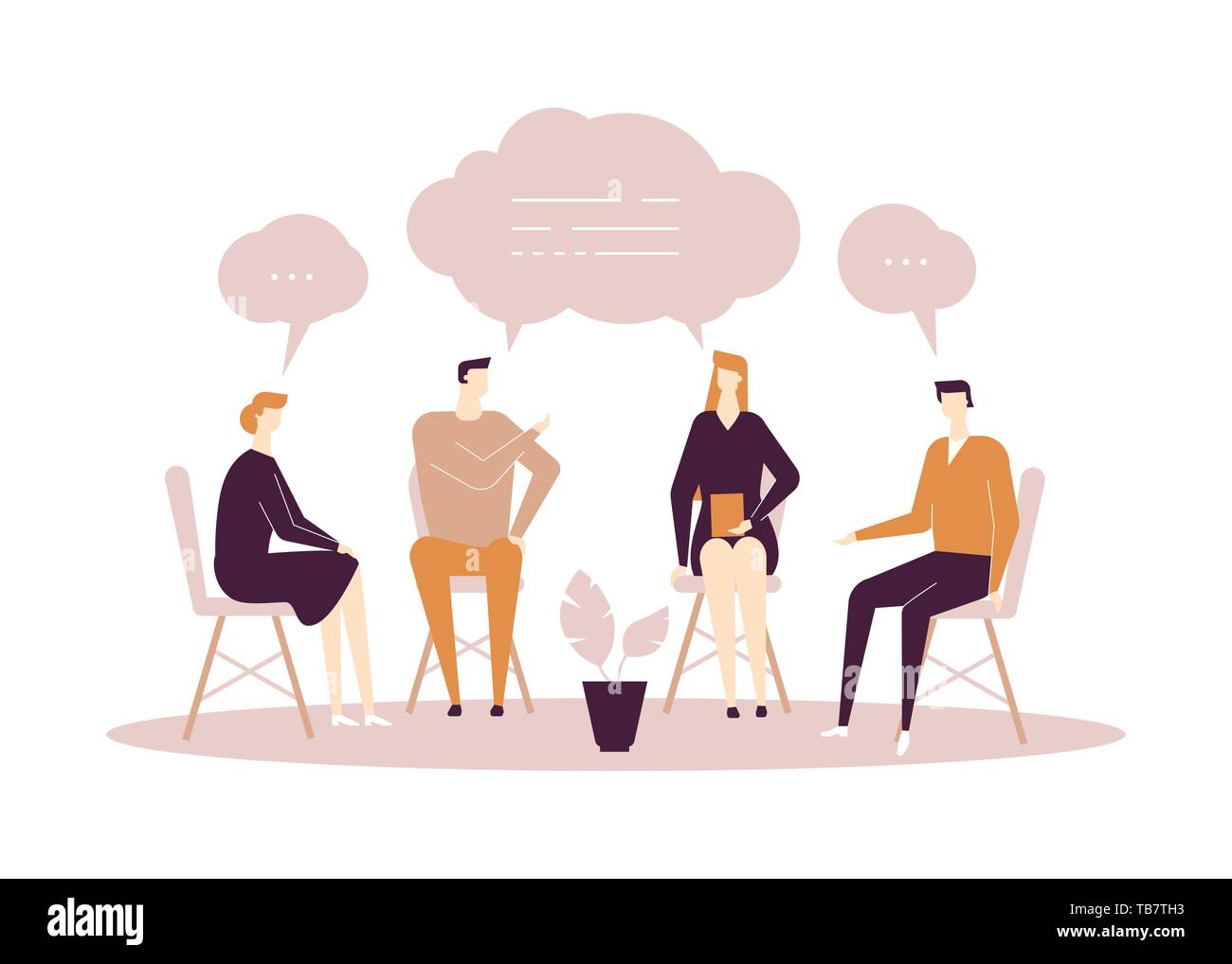 Group group therapy Stock Vector Images - Alamy