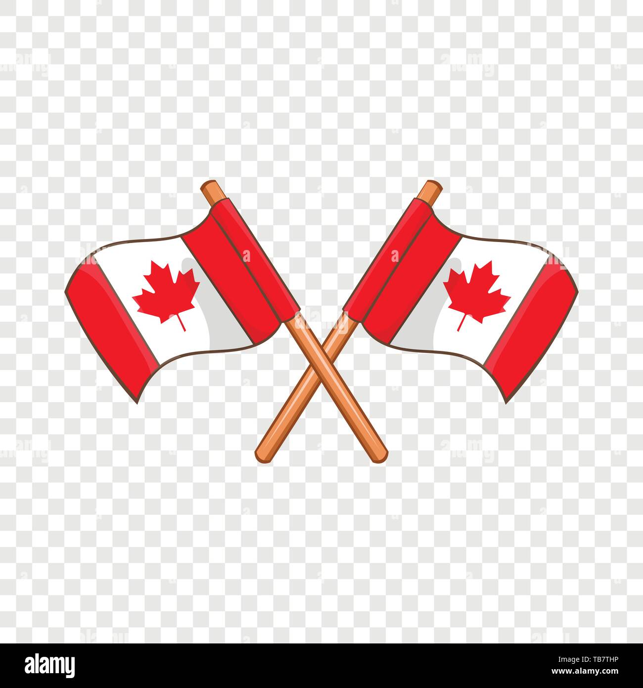 Crossed Canada flags icon, cartoon style Stock Vector Image & Art - Alamy