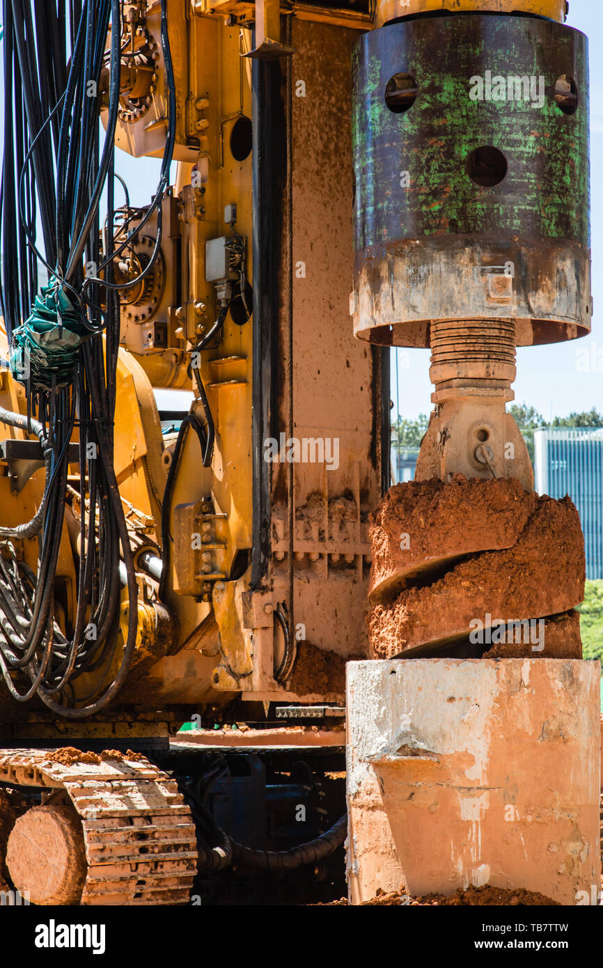 big drill machine is working Stock Photo - Alamy
