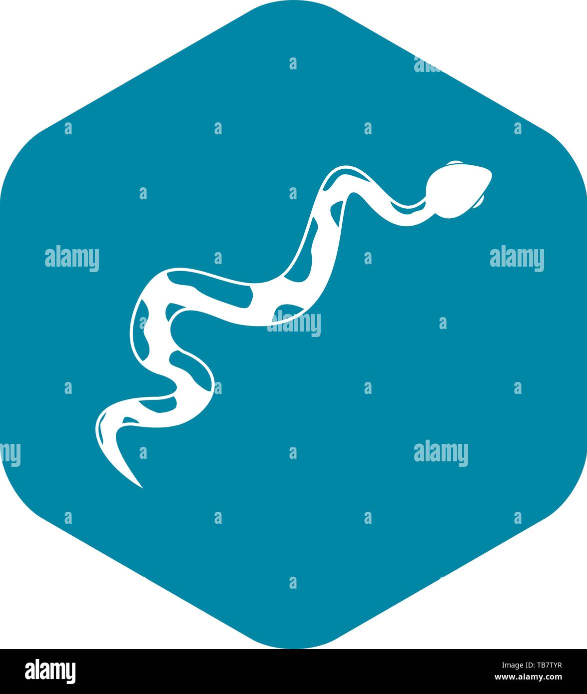 Creeping snake icon, simple style Stock Vector Image & Art - Alamy