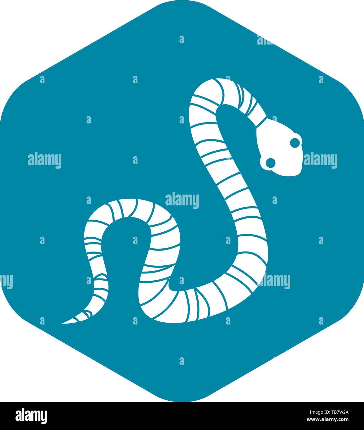 Striped snake icon, simple style Stock Vector Image & Art - Alamy