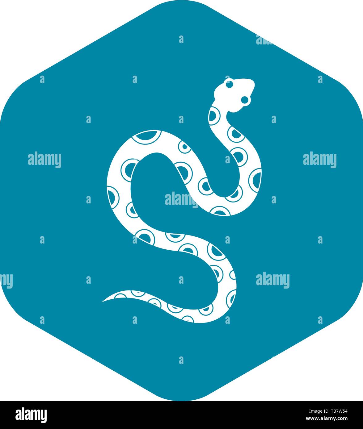 Venomous snake icon, simple style Stock Vector Image & Art - Alamy