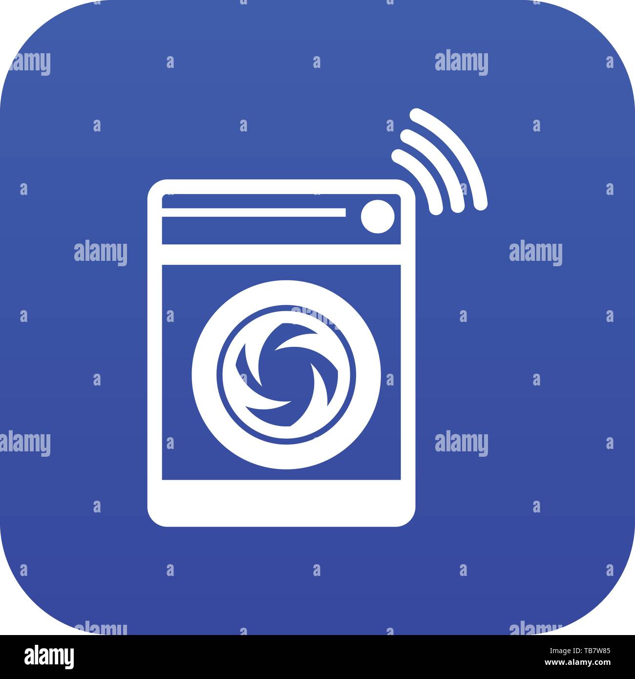 Washing machine icon blue vector Stock Vector Image & Art - Alamy