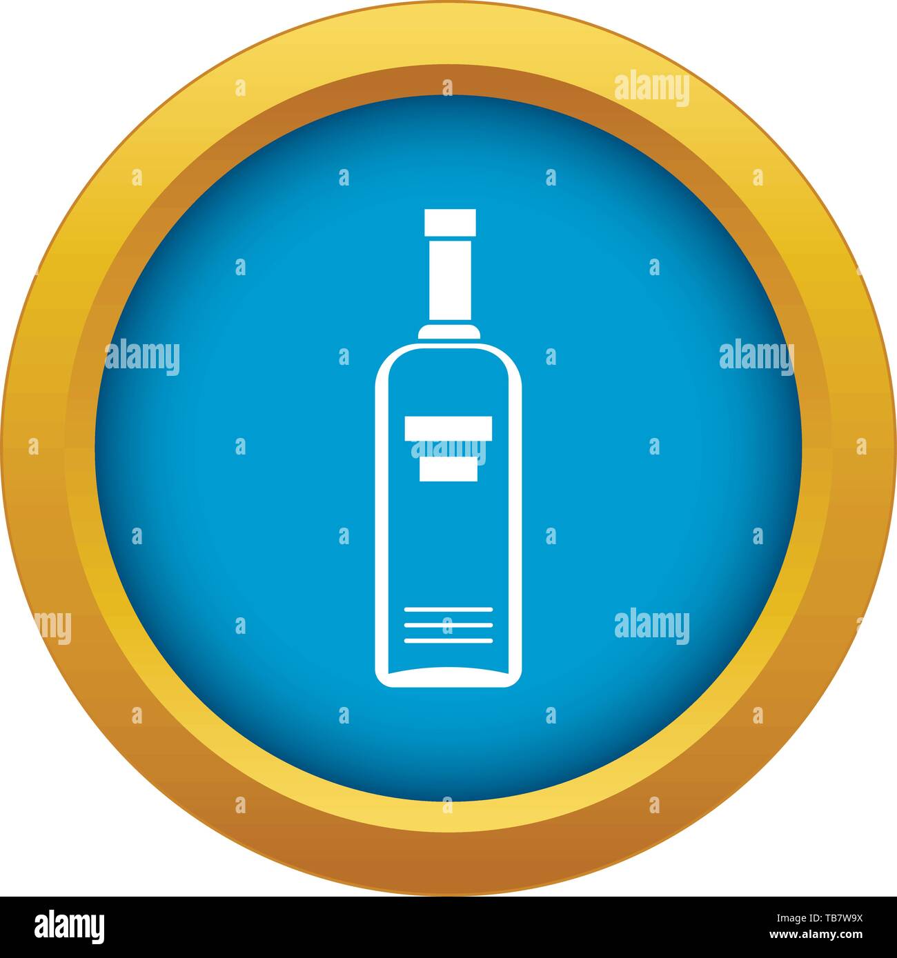 Bottle of vodka icon blue vector isolated Stock Vector Image & Art - Alamy