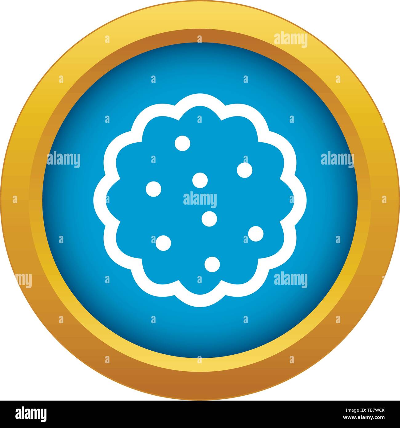 Cookies icon blue vector isolated Stock Vector Image & Art - Alamy