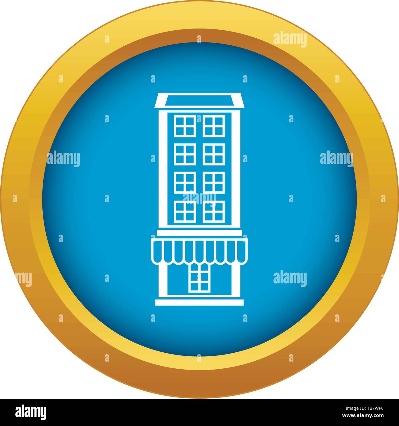 Shop icon blue vector isolated Stock Vector Image & Art - Alamy