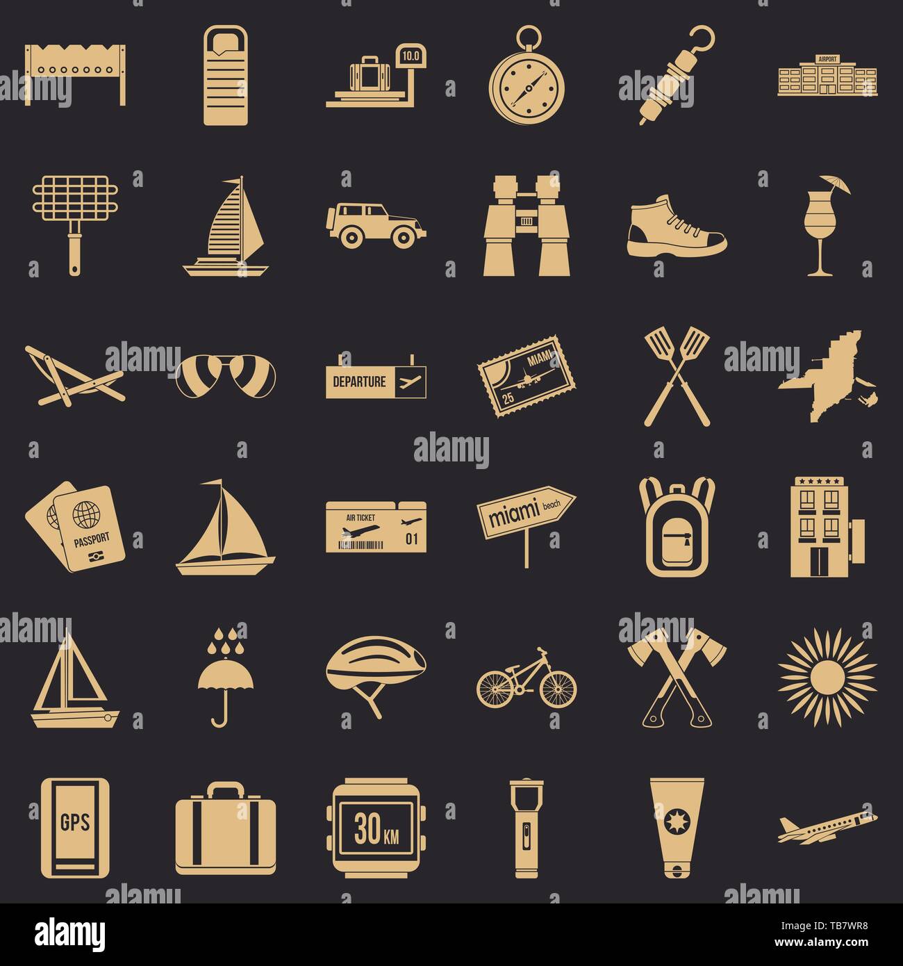 Ticket icons set, simple style Stock Vector Image & Art - Alamy