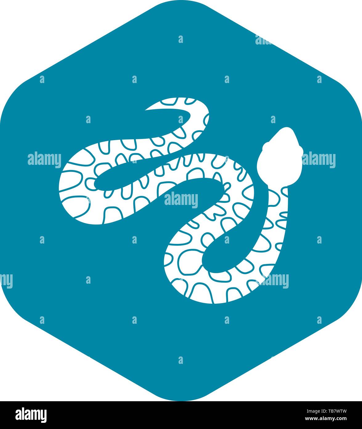 Spotted snake icon, simple style Stock Vector Image & Art - Alamy