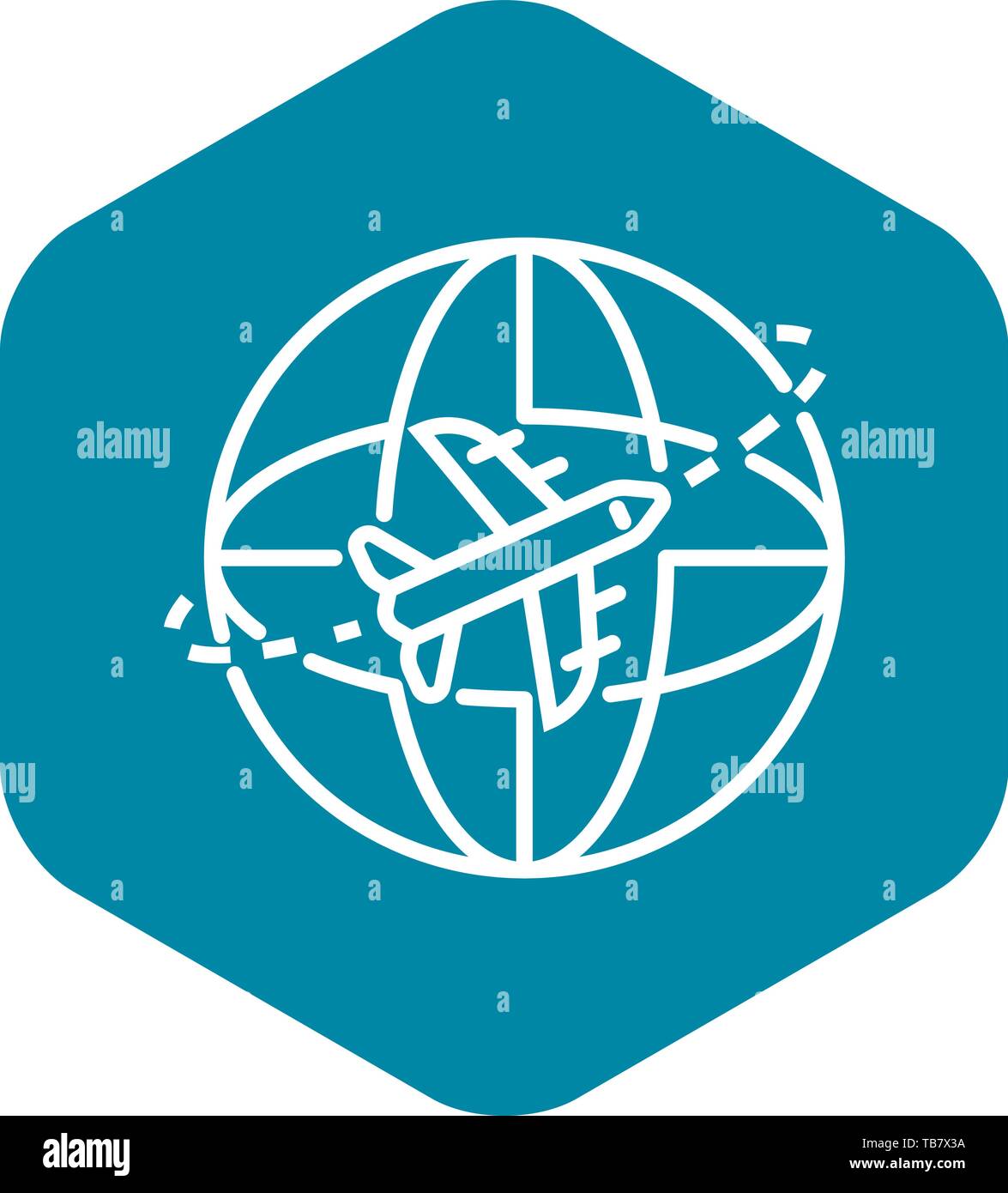 Global air delivery icon, outline style Stock Vector Image & Art - Alamy
