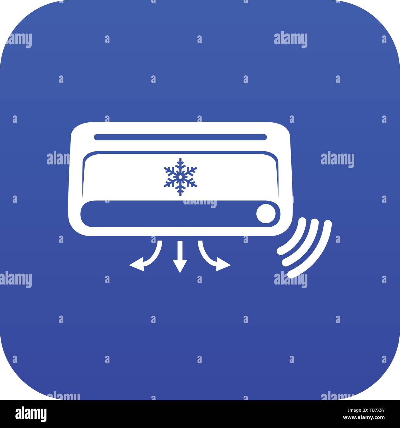 Air conditioning icon blue vector Stock Vector Image & Art - Alamy