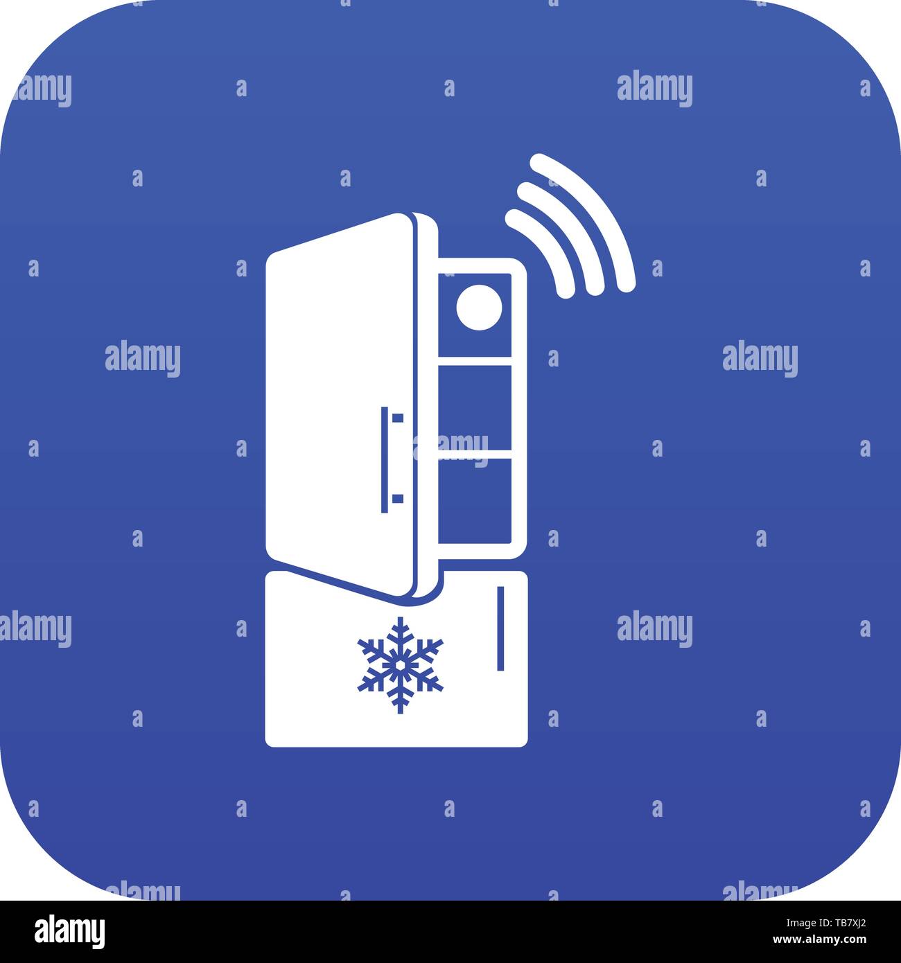 Fridge icon blue vector Stock Vector Image & Art - Alamy