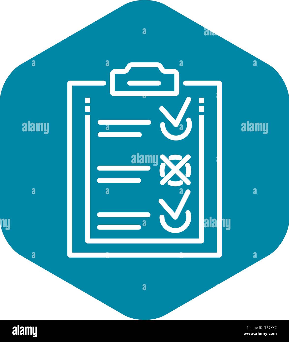 Delivery check list icon, outline style Stock Vector Image & Art - Alamy