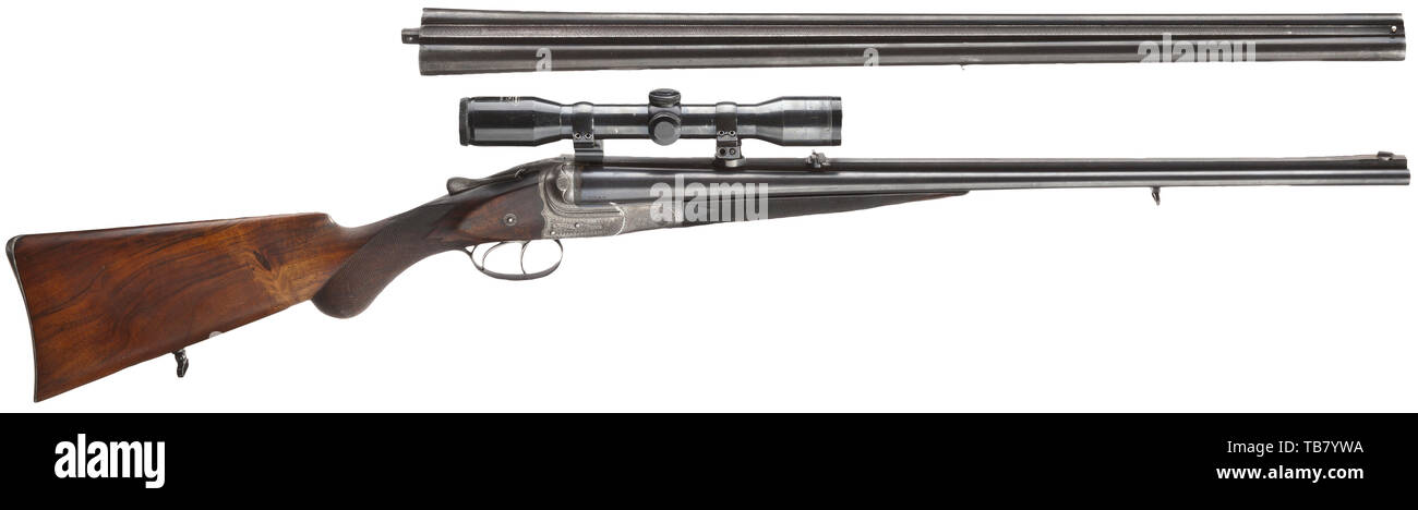 LONG ARMS, MODERN HUNTING WEAPONS, double rifle with DF interchangeable ...