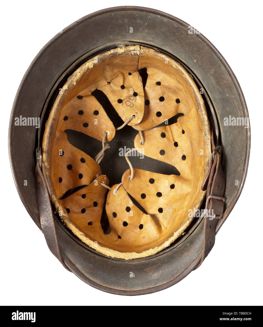 A steel helmet M 35 in marsh pattern camouflage, The skull with ...