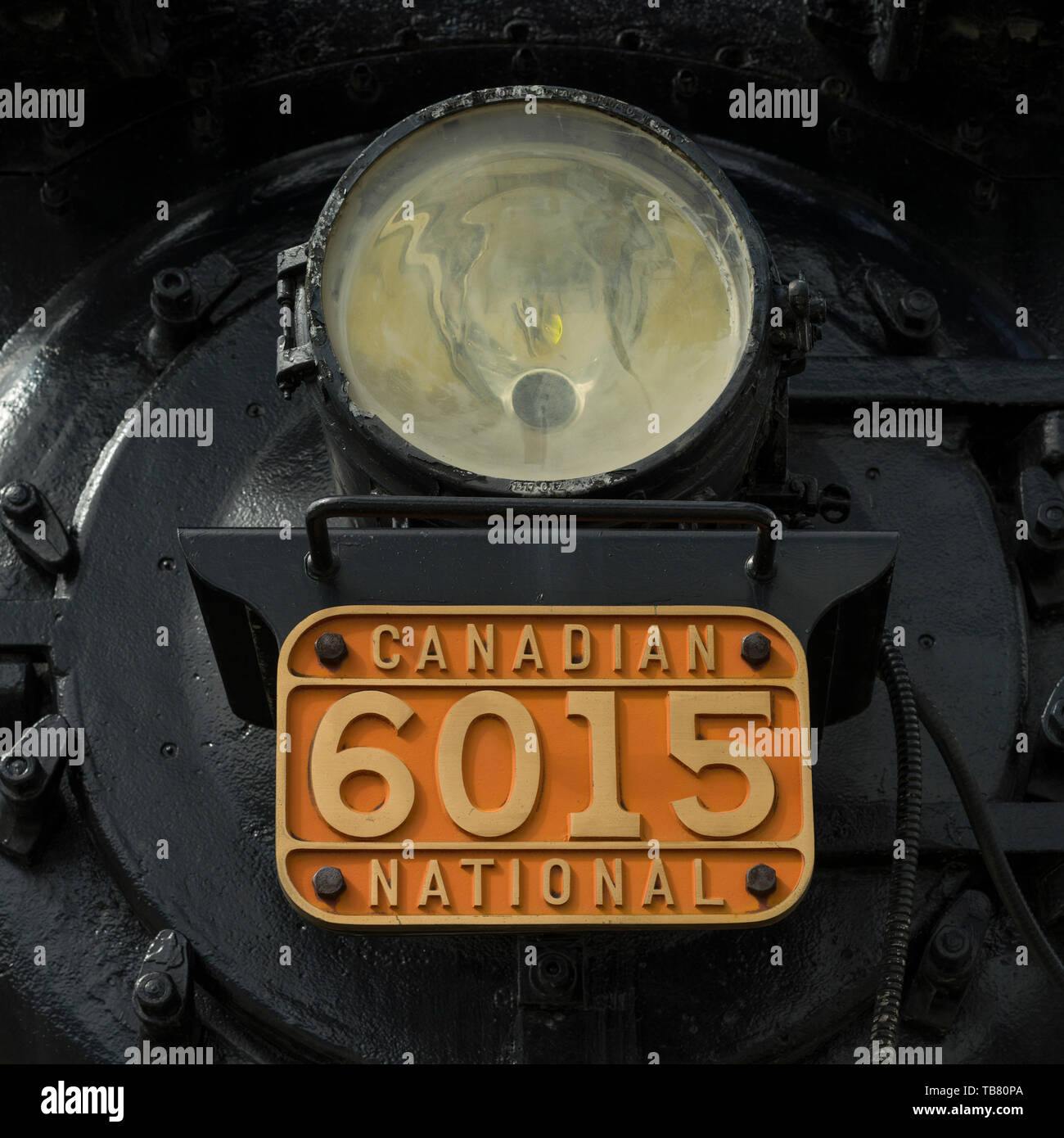 Steam locomotive 6015 of the canadian national railway hi-res stock ...