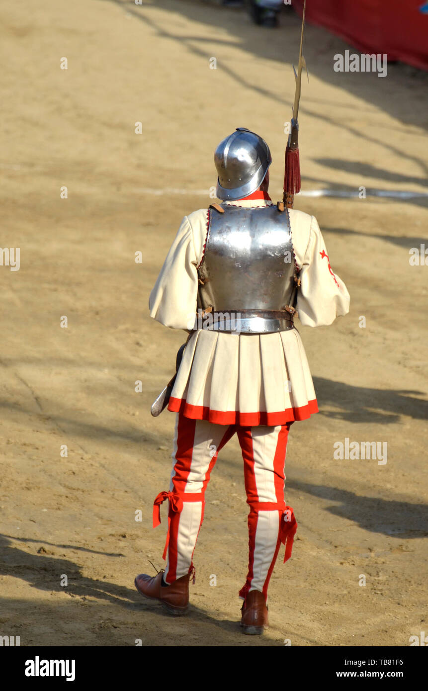 Soldiers with armor at the historic procession Stock Photo - Alamy
