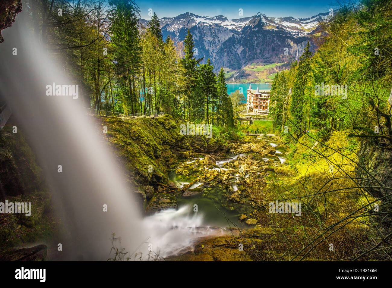 Giessbach falls hi-res stock photography and images - Alamy